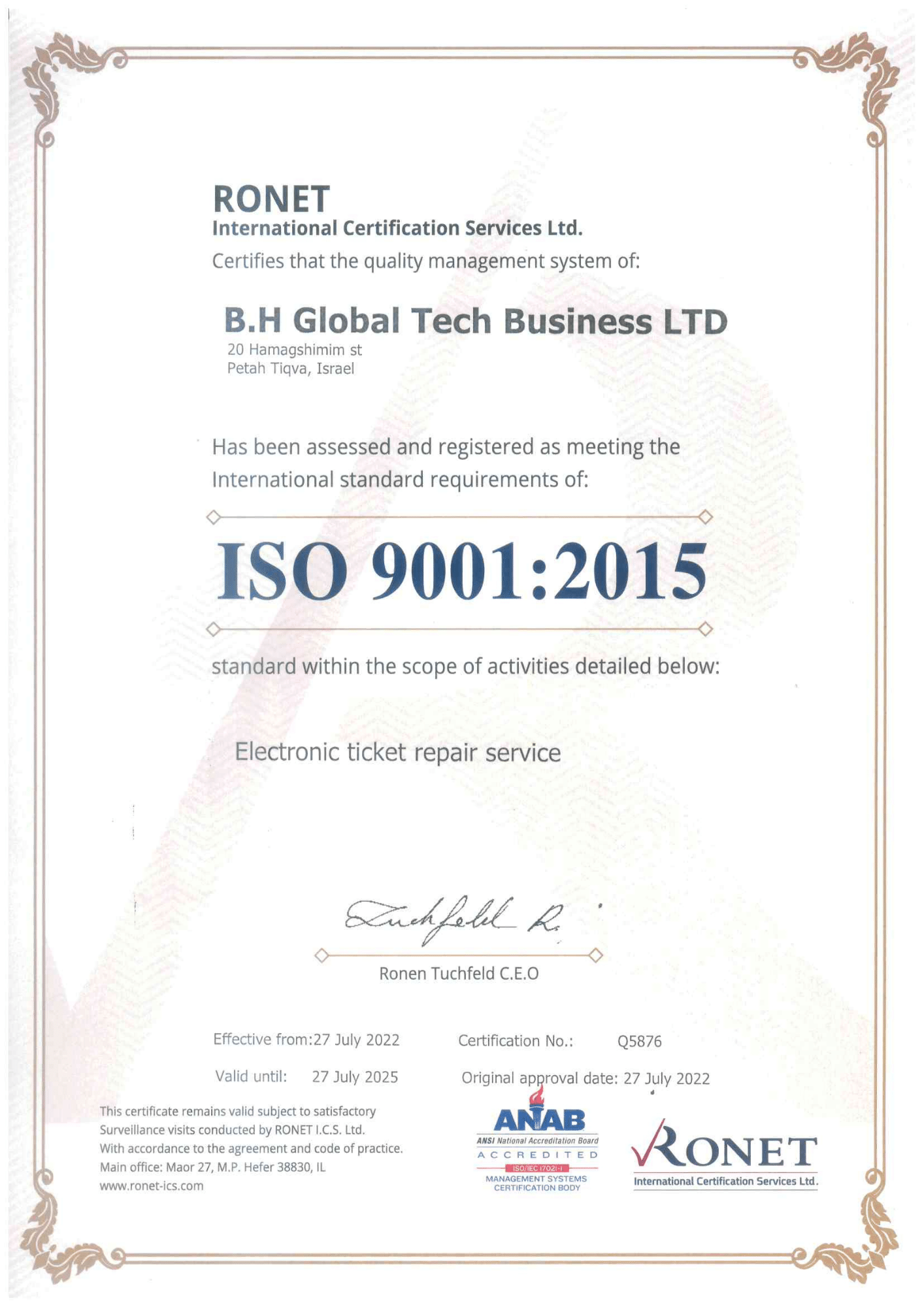 ISO – Global Tech Business